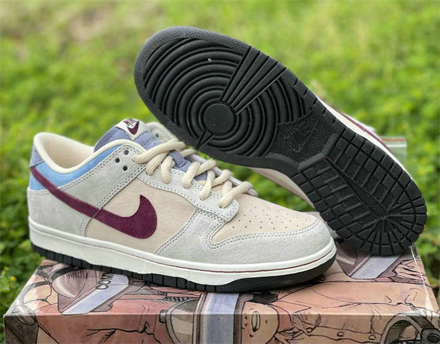 US$ 125.00 - Authentic Nike Dunk Low Grey/Wine Red - www.yeskicks.cn