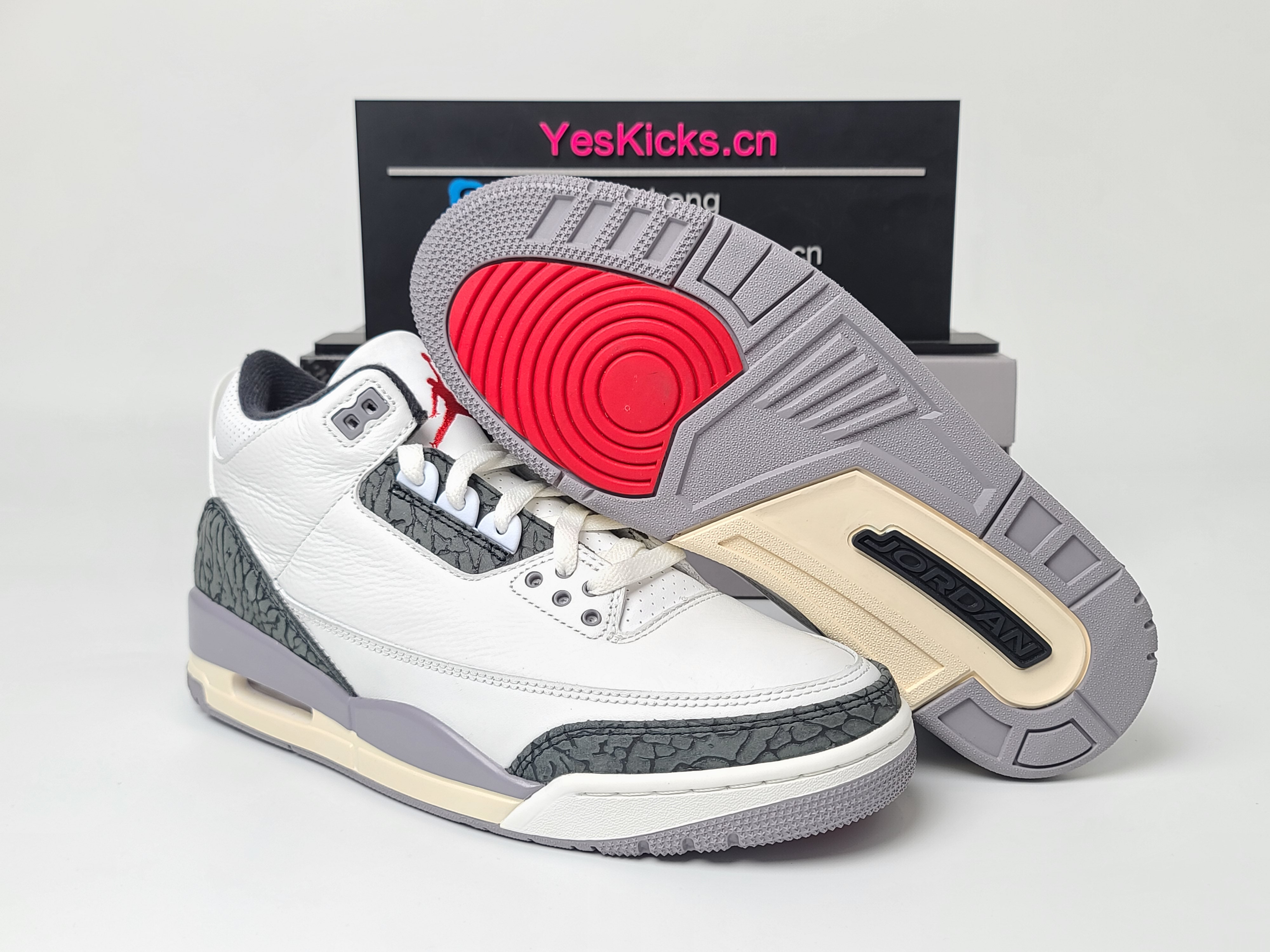 US$ 150.00 - Authentic Air Jordan 3 “Cement Grey” - www.yeskicks.cn